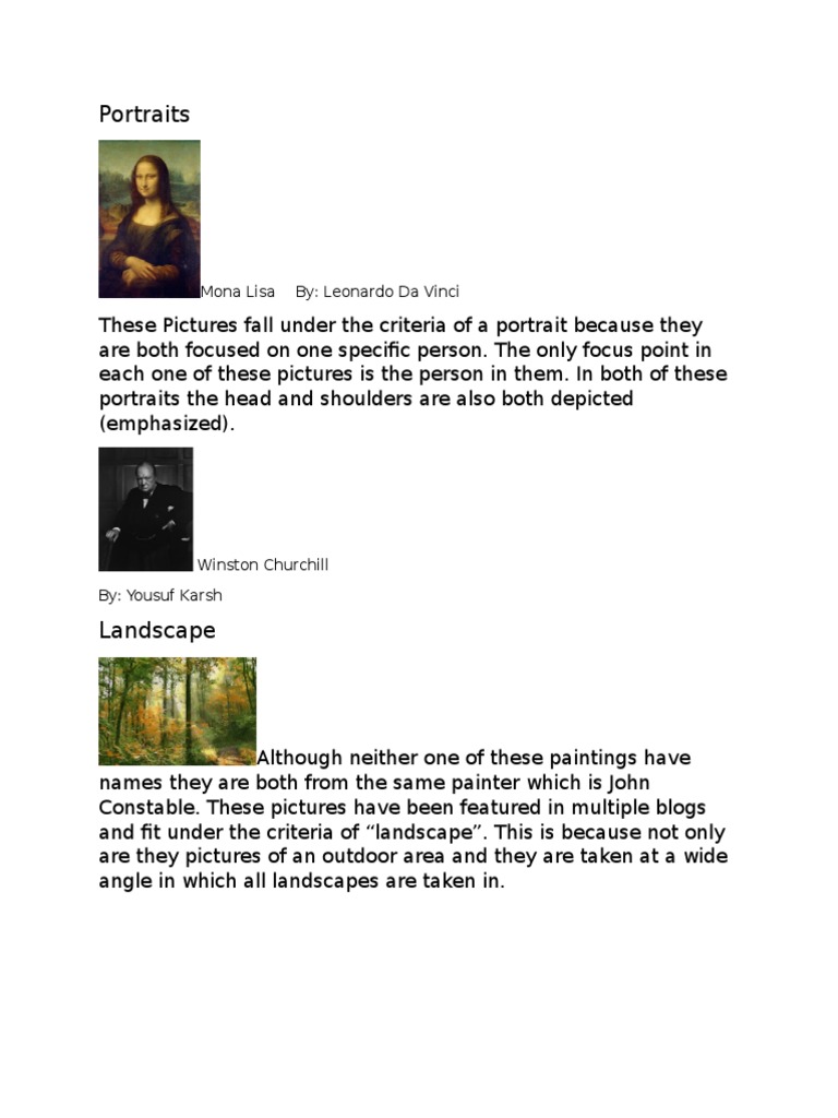 Portraits: Mona Lisa By: Leonardo Da Vinci | PDF | Paintings | Vision