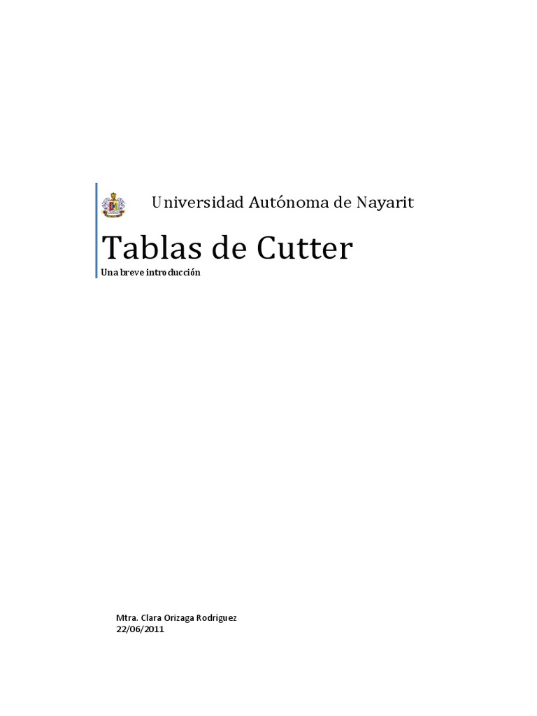 Cutter | PDF | Biblioteca y museo | Personas