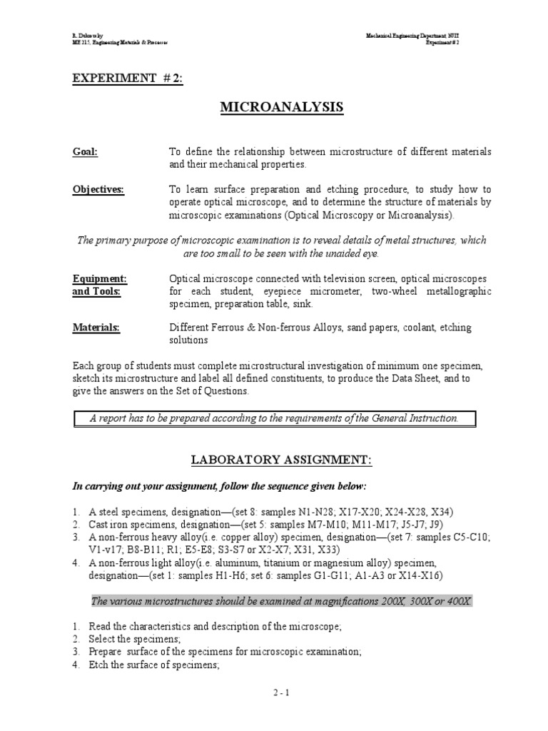 Lab 2 | PDF | Microstructure | Alloy