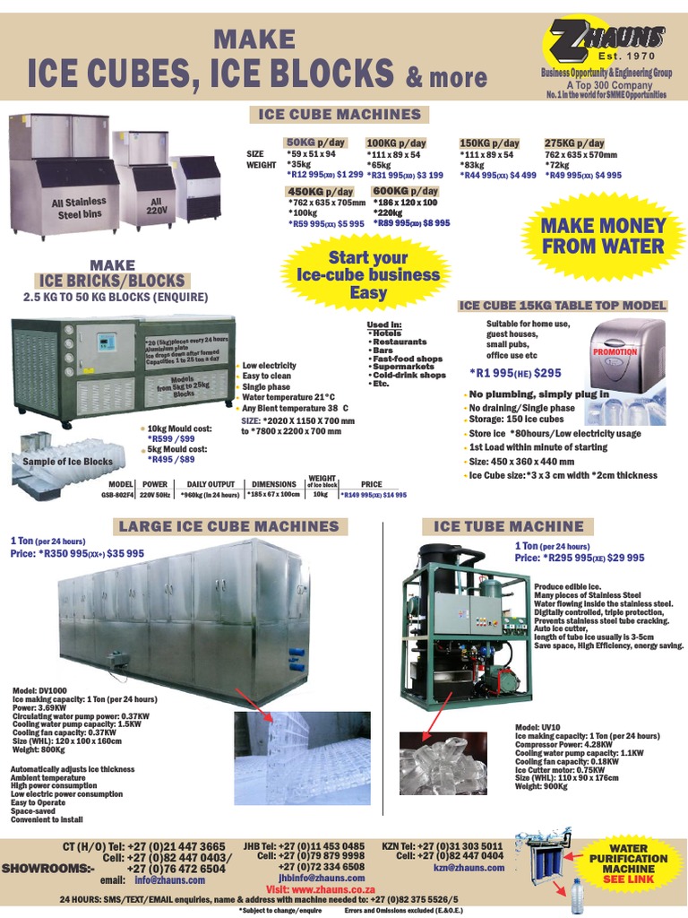 Ice Block and Cube Business Solutions | PDF | Ice Cream | Ice