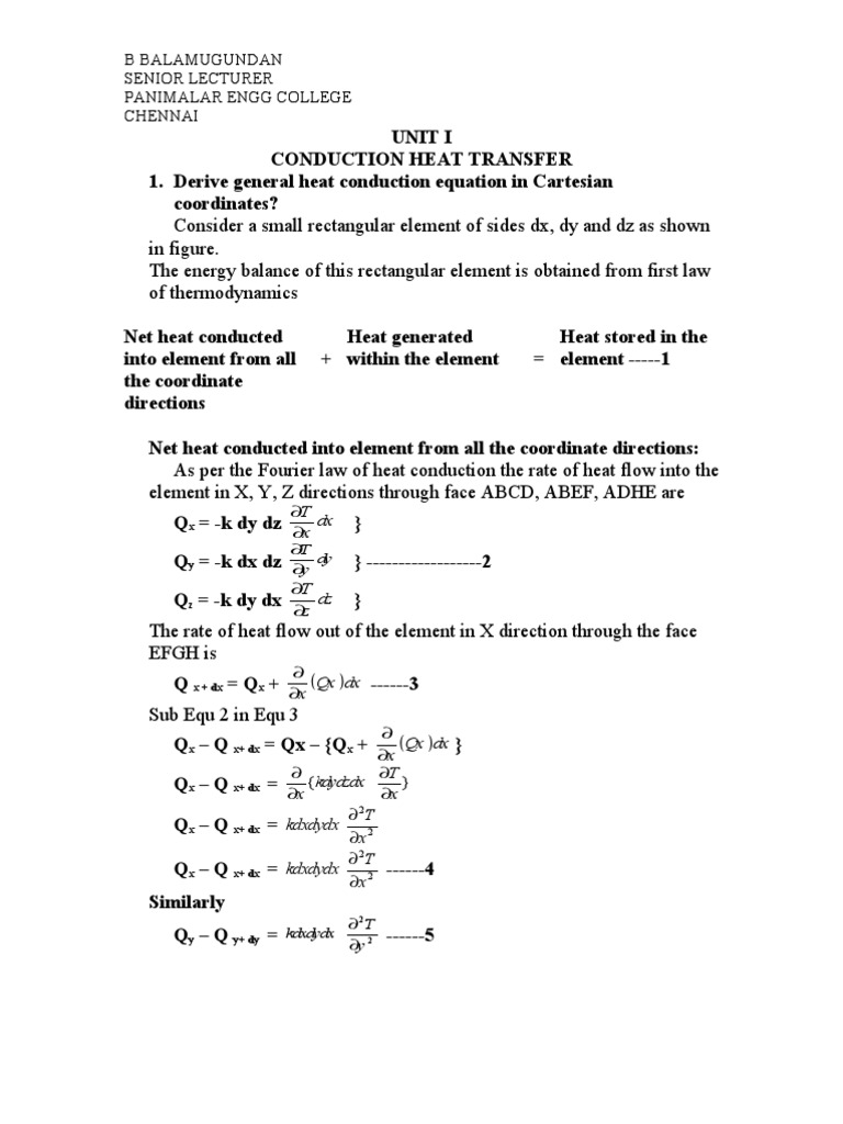 Heat and Mass Transfer Notes | PDF | Boundary Layer | Heat Transfer