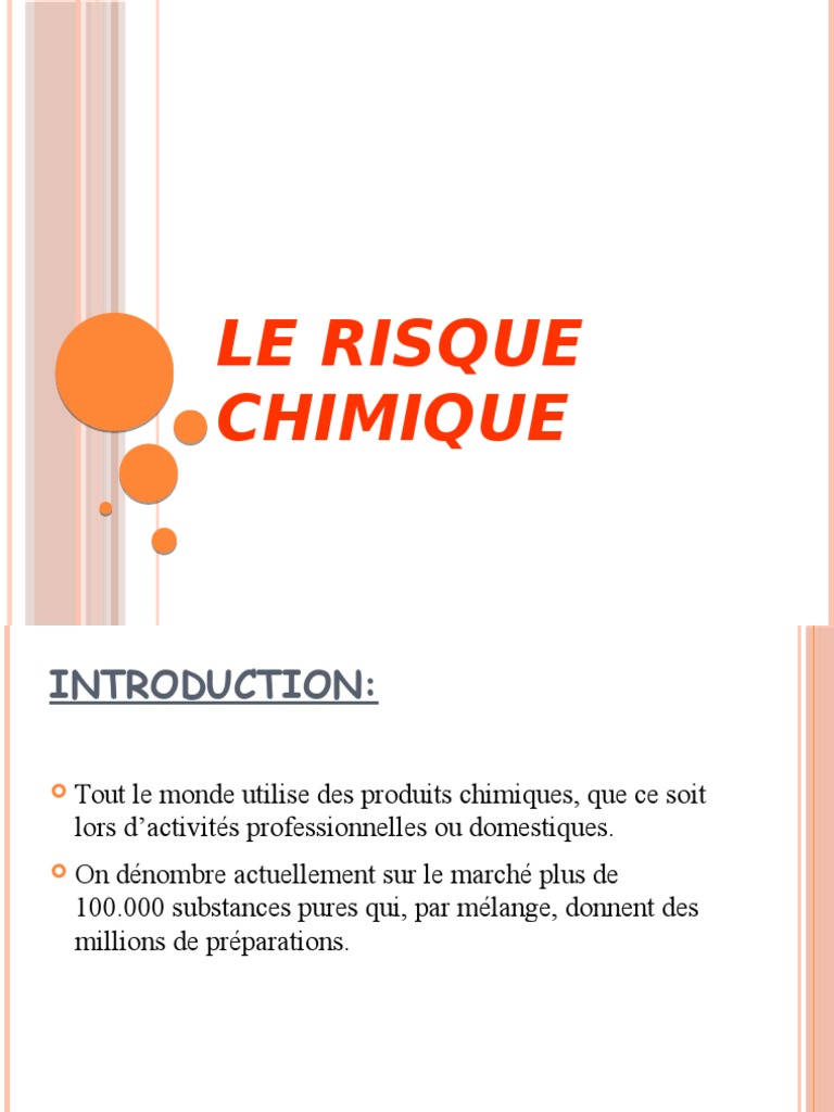 Risque Chimique | PDF | Substances chimiques | Toxicologie