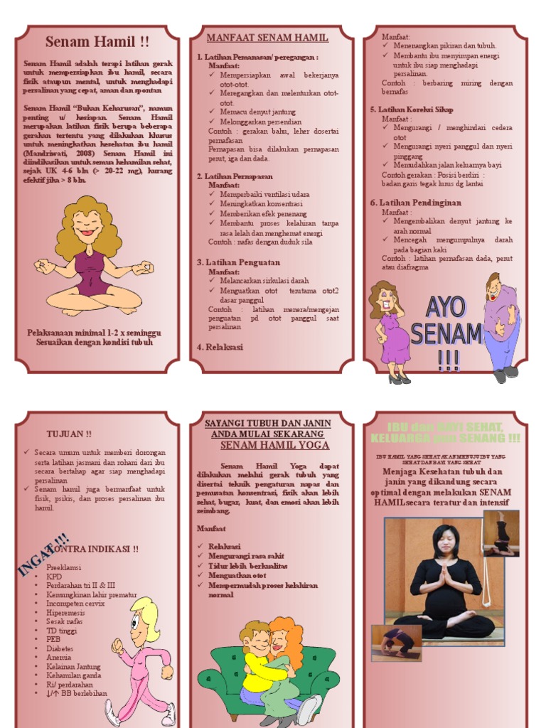Leaflet Senam Hamil | PDF