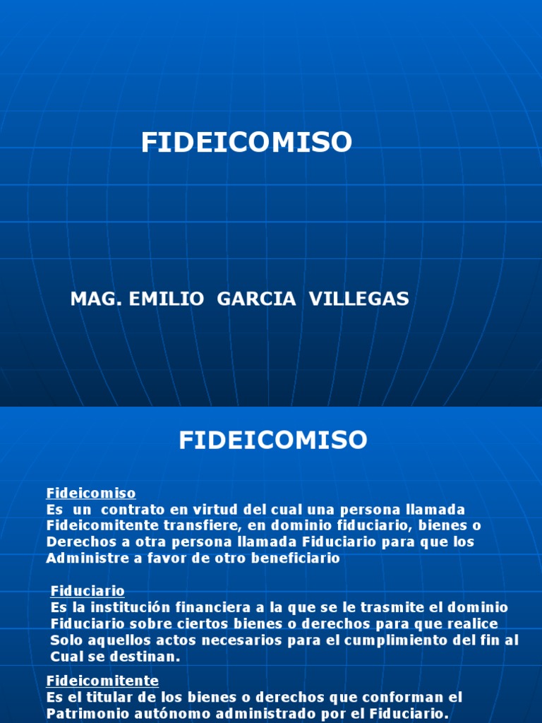 FIDEICOMI...ppt | Ley de fideicomiso | Derecho Civil (Common Law)