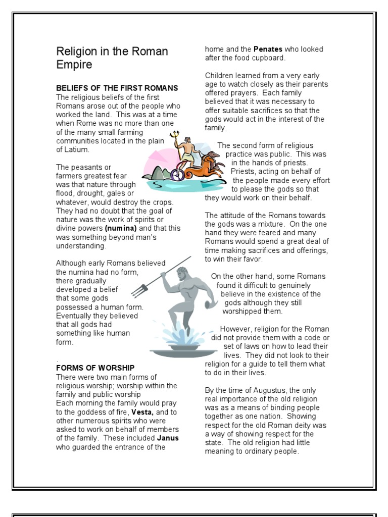 Roman Empire's Religious Beliefs Overview | PDF | Roman Empire | Jesus