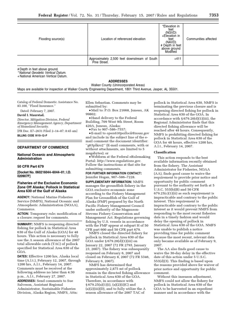 Rule: Fishery Conservation and Management: Alaska Fisheries of ...