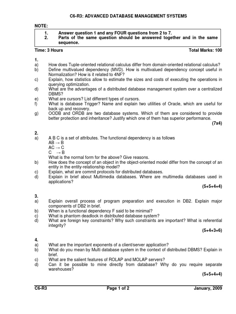 c6-r3: Advanced Database Management Systems Note: 1. | PDF | Databases ... c6-r3: Advanced Database Management Systems Note: 1. | PDF | Databases ...