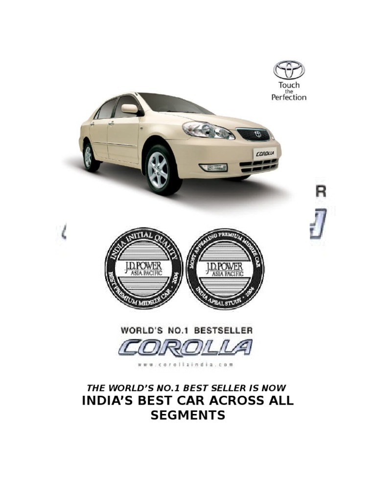 Toyota Corolla | PDF | Toyota | Sales