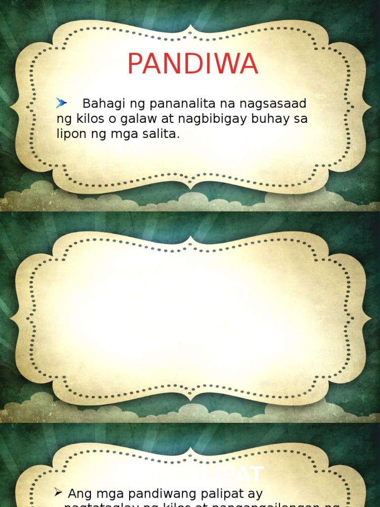 Pandiwa | PDF