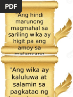 Sample Slogans Buwan NG Wika | PDF