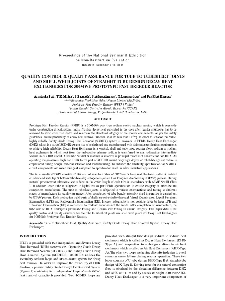 Tube To Tubesheet Joint Details | PDF | Pipe (Fluid Conveyance) | Leak