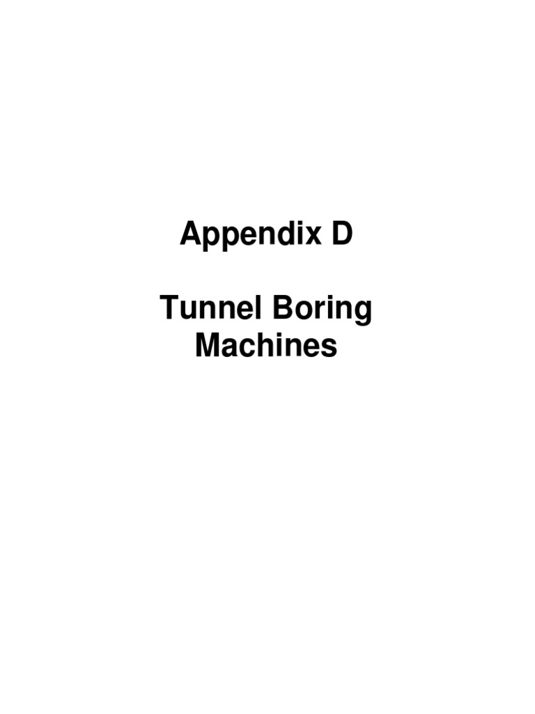 Overview of Tunnel Boring Machines | PDF | Tunnel | Civil Engineering