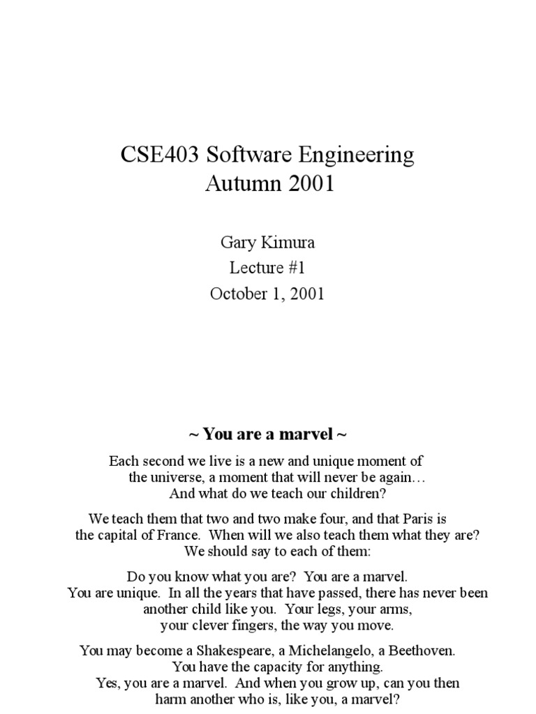 Lecture 1 Software Engineering Pdf Computing Computer Engineering