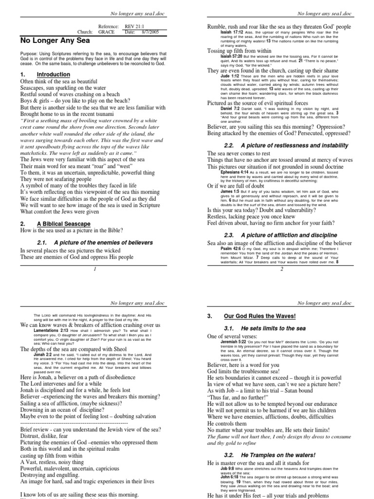 No Longer Any Sea | PDF | Last Judgment | Sea