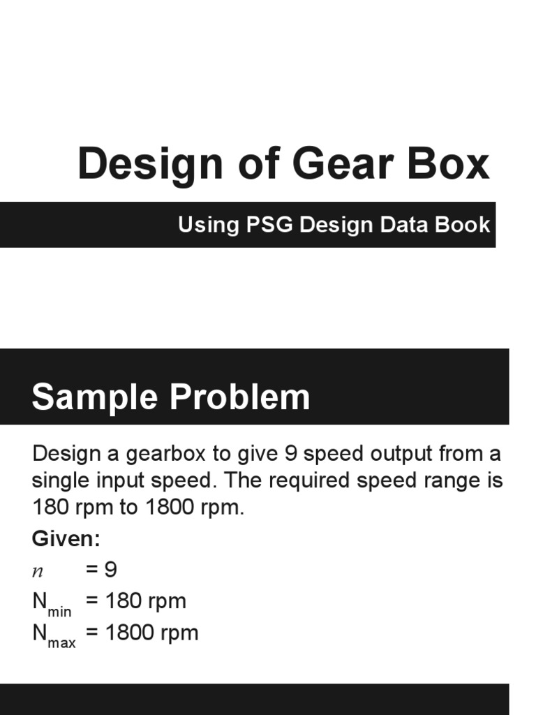 Design of 9 Speed Gear Box | PDF | Gear | Transmission (Mechanics)