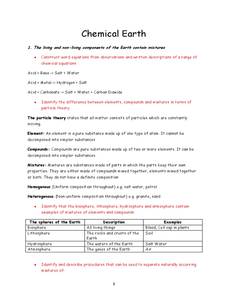 Understanding Earth's Chemical Mixtures | PDF | Ion | Chemical Bond
