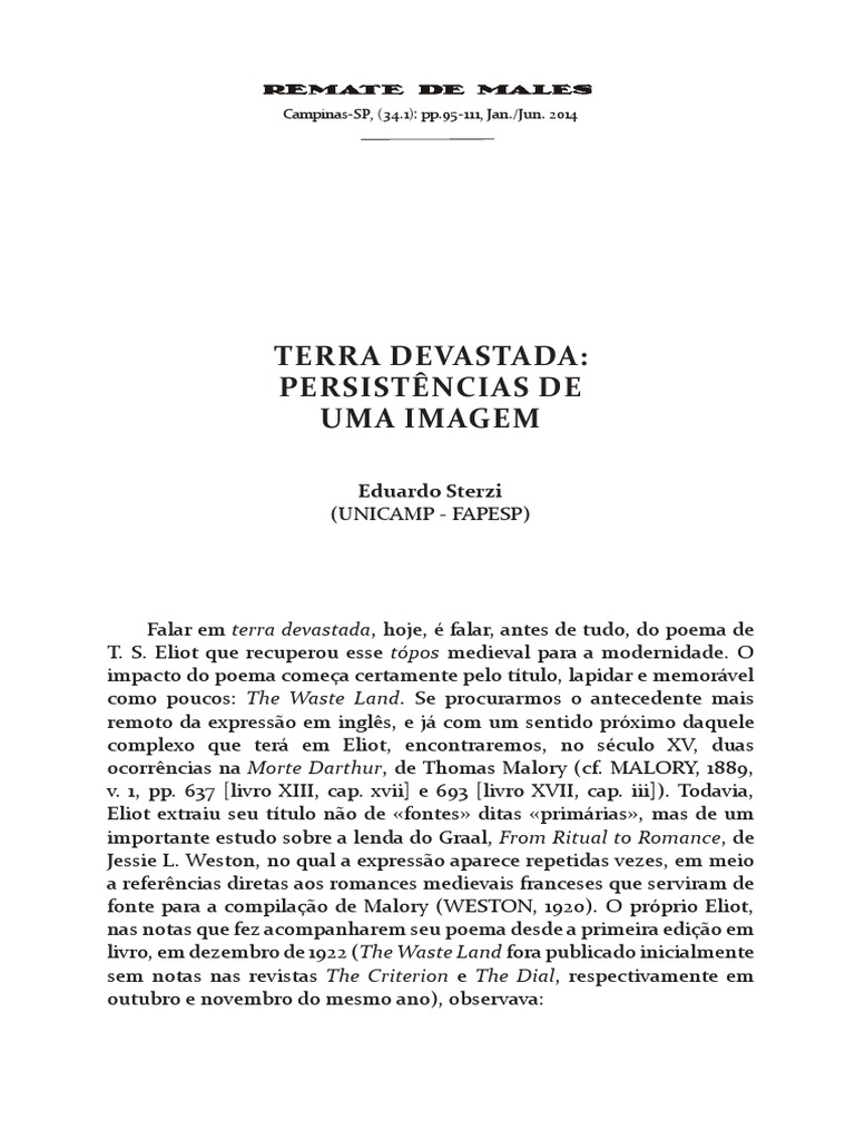 Terra Devastada Eduardo Sterzi | PDF | Poesia