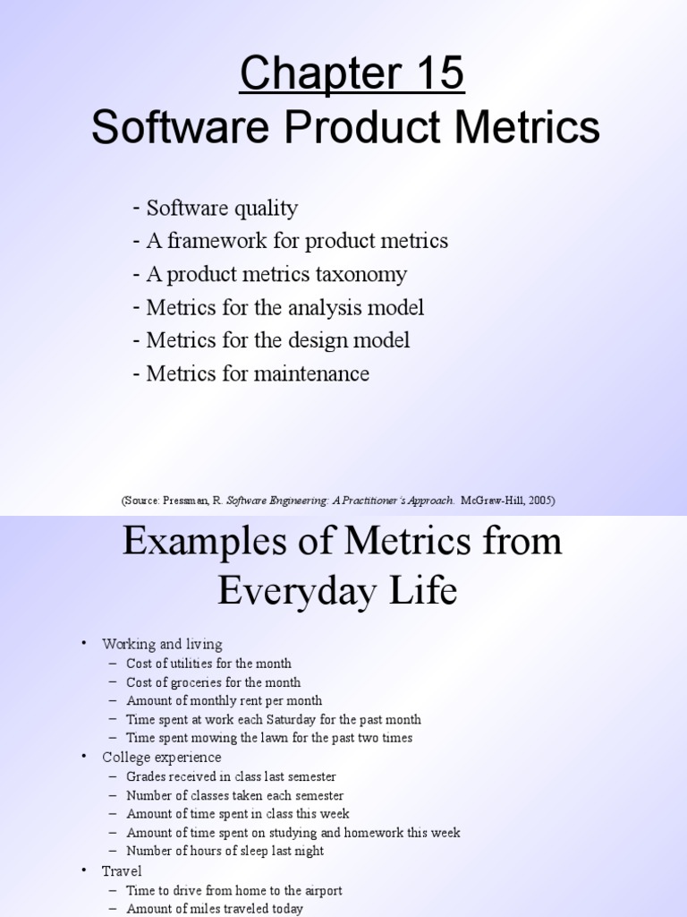 Software Metrics-5 | PDF | Class (Computer Programming) | Software Quality