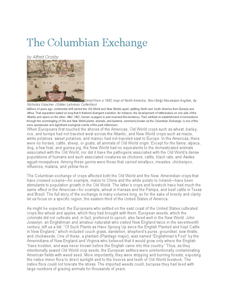 The Impact of the Columbian Exchange | PDF | History