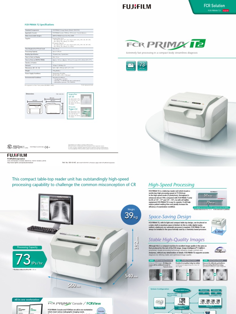 FCR Prima t2 Brochure 01 | PDF | Medical Imaging | Digital Technology