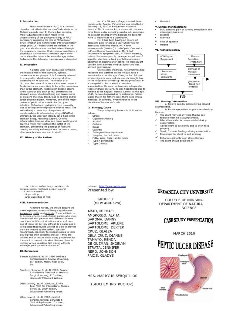 I. Introduction Peptic Ulcer Disease (PUD) Is | Epidemiology | Clinical ...