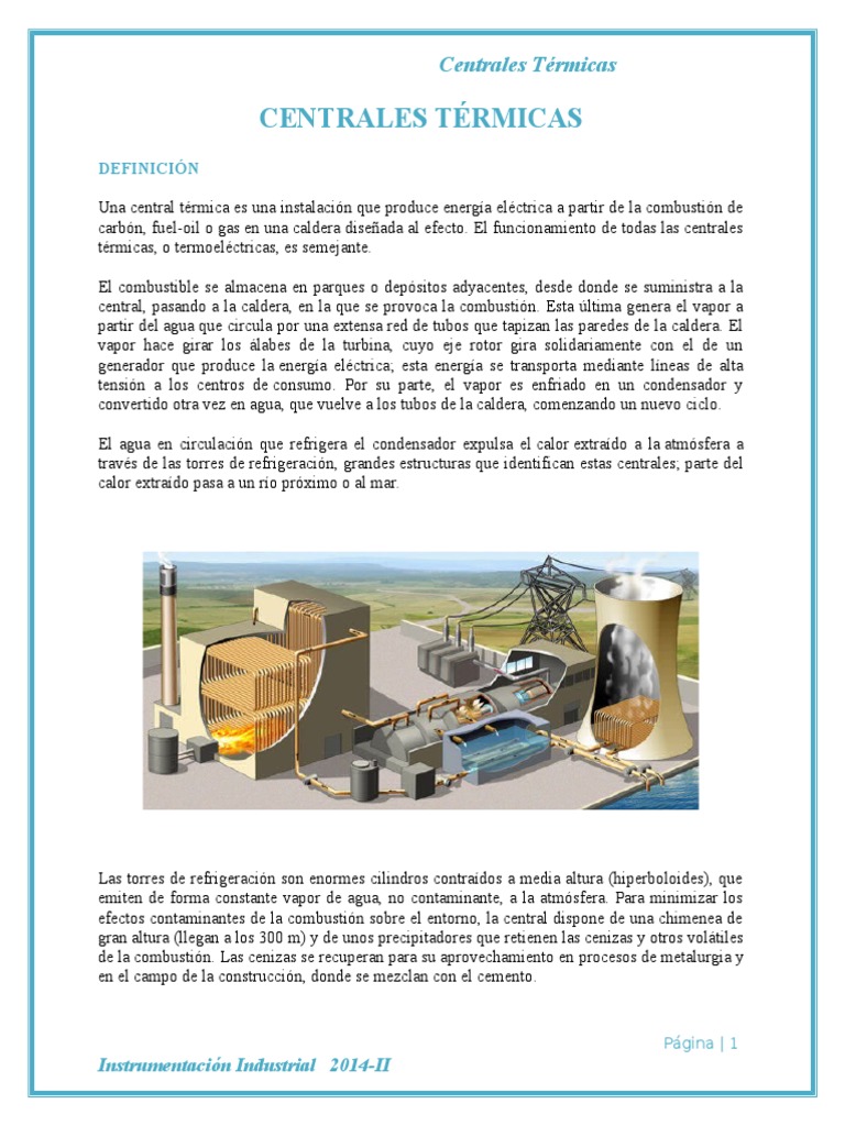 Centrales Térmicas: Funcionamiento y Tipos | PDF | Biomasa | Generación ...