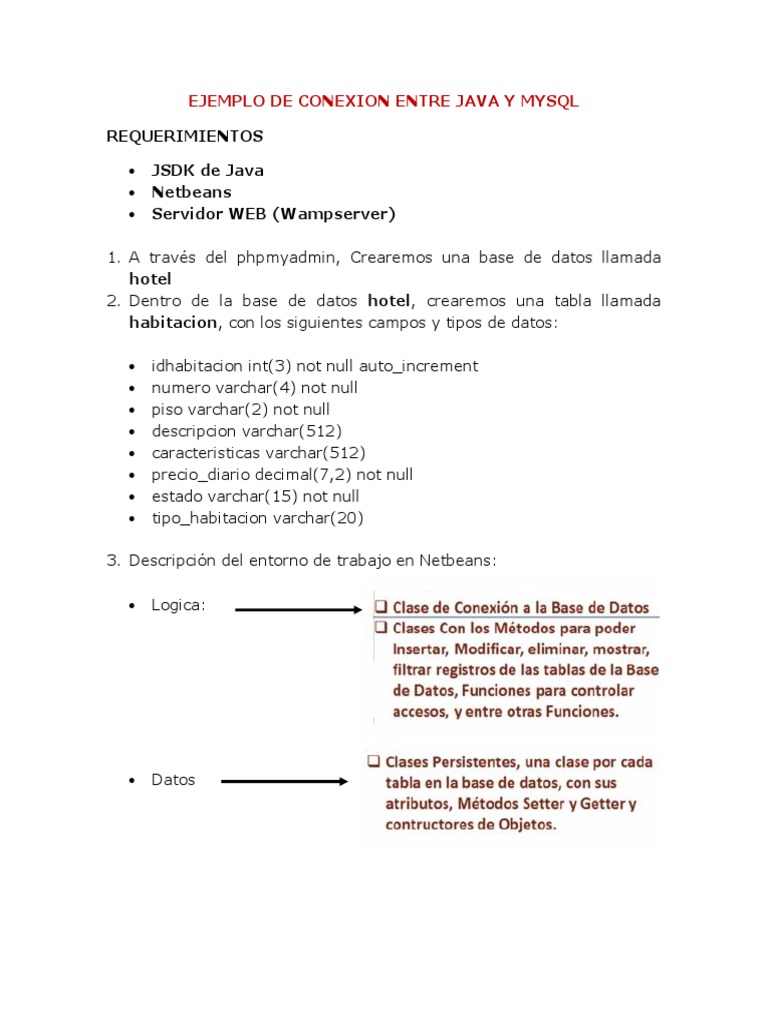Ejercicios Java y MySQL | PDF | SQL | Java (lenguaje de programación)