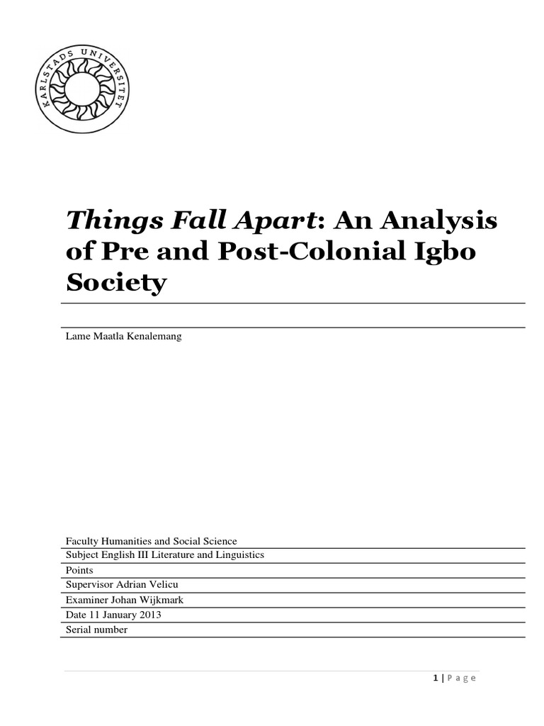 Igbo Society: Pre and Post-Colonial Analysis | PDF | Igbo People ...