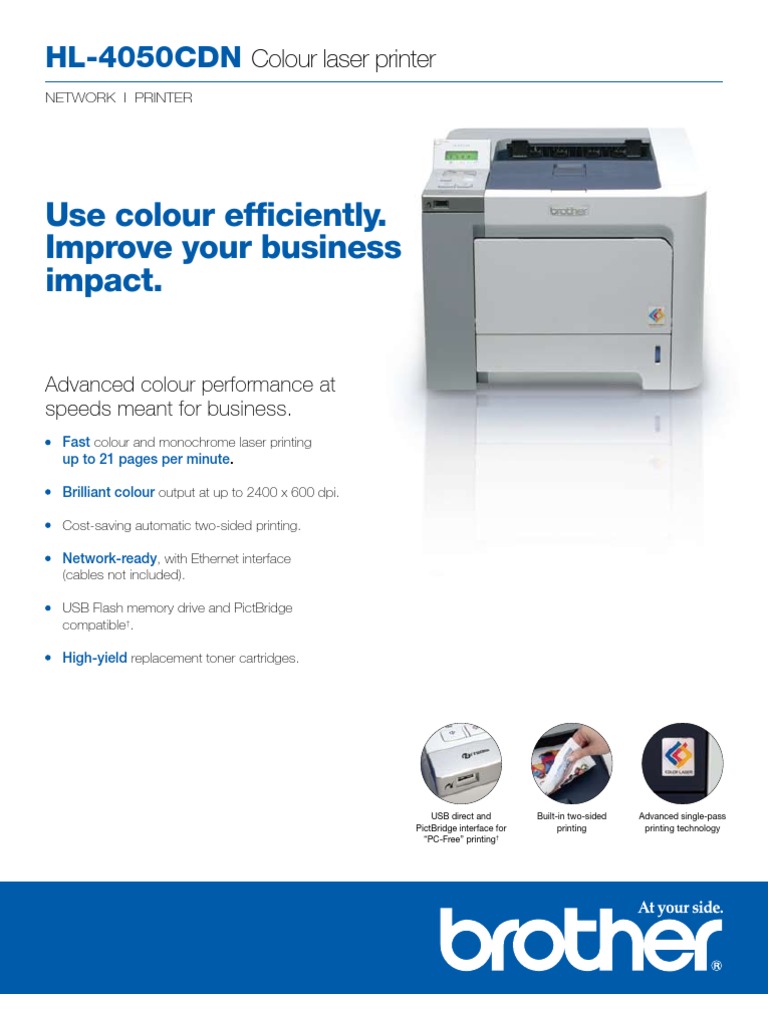 HL-4050CDN Colour Laser Printer | PDF | Printer (Computing) | Operating System