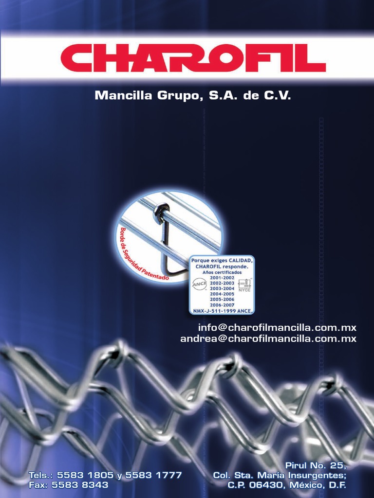 Catálogo Charofil 2025: Medidas y Productos | PDF