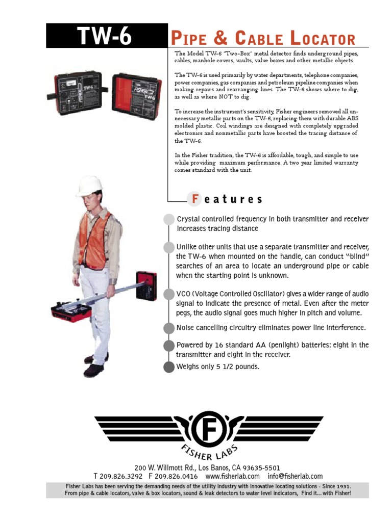 The TW-6 Pipe and Cable Locator: A Versatile Metal Detector for ...