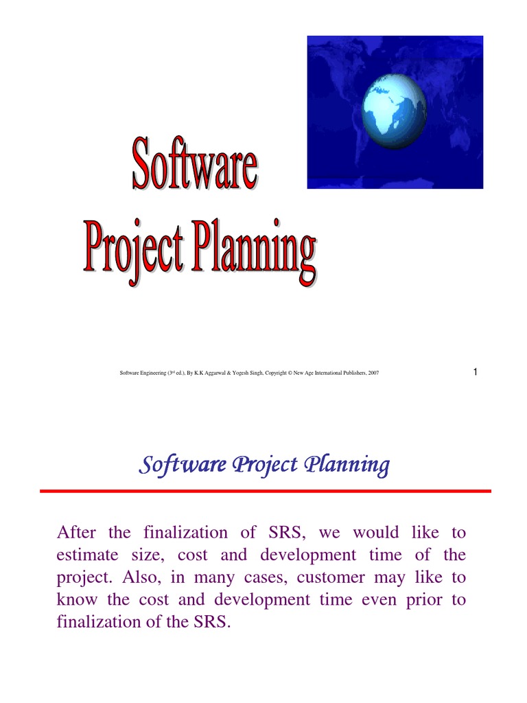 Chapter 4 Software Project Planning | PDF | Systems Engineering ...