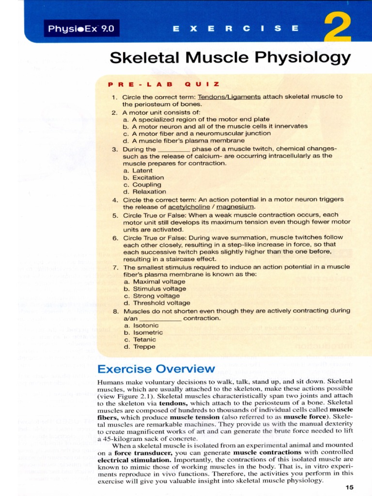 Modul PhysioEx Exercise 2 Activity 1-7 (Kontraksi Otot Skeletal) | PDF