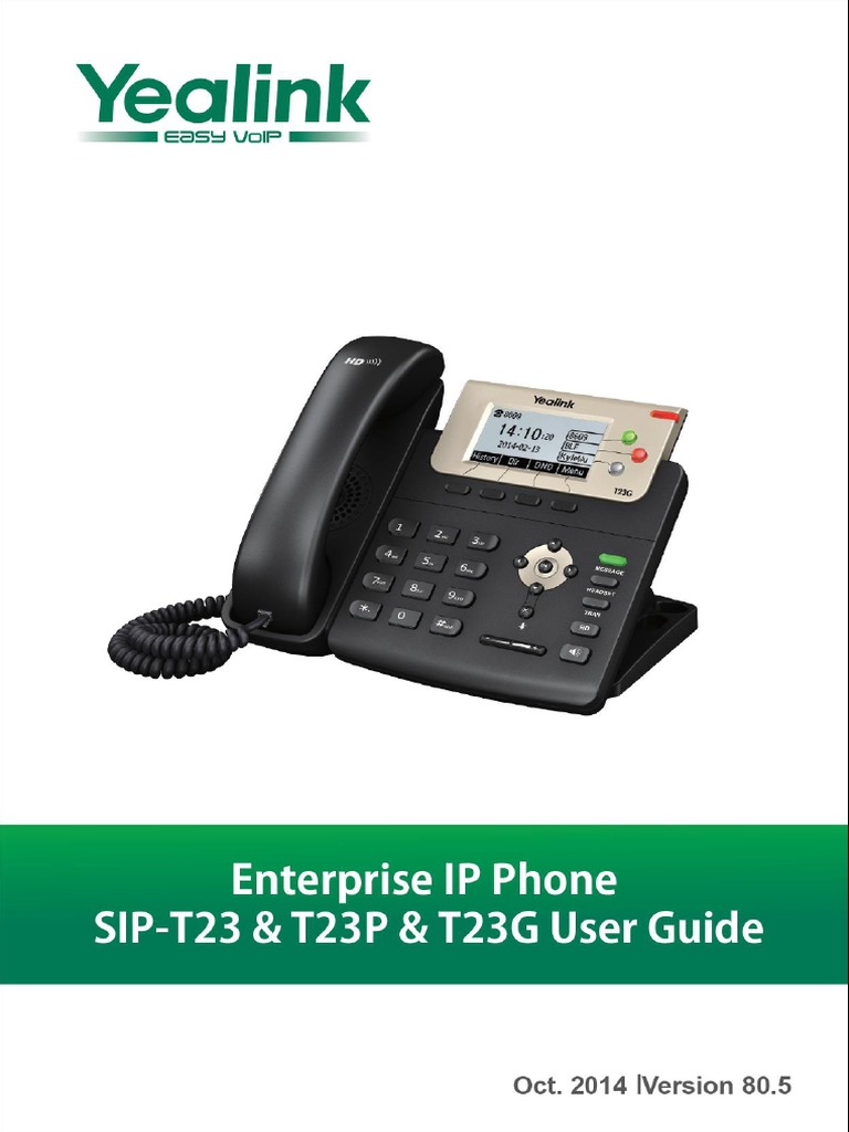 Yealink SIP-T23 T23P T23G | PDF | Ip Address | I Pv6