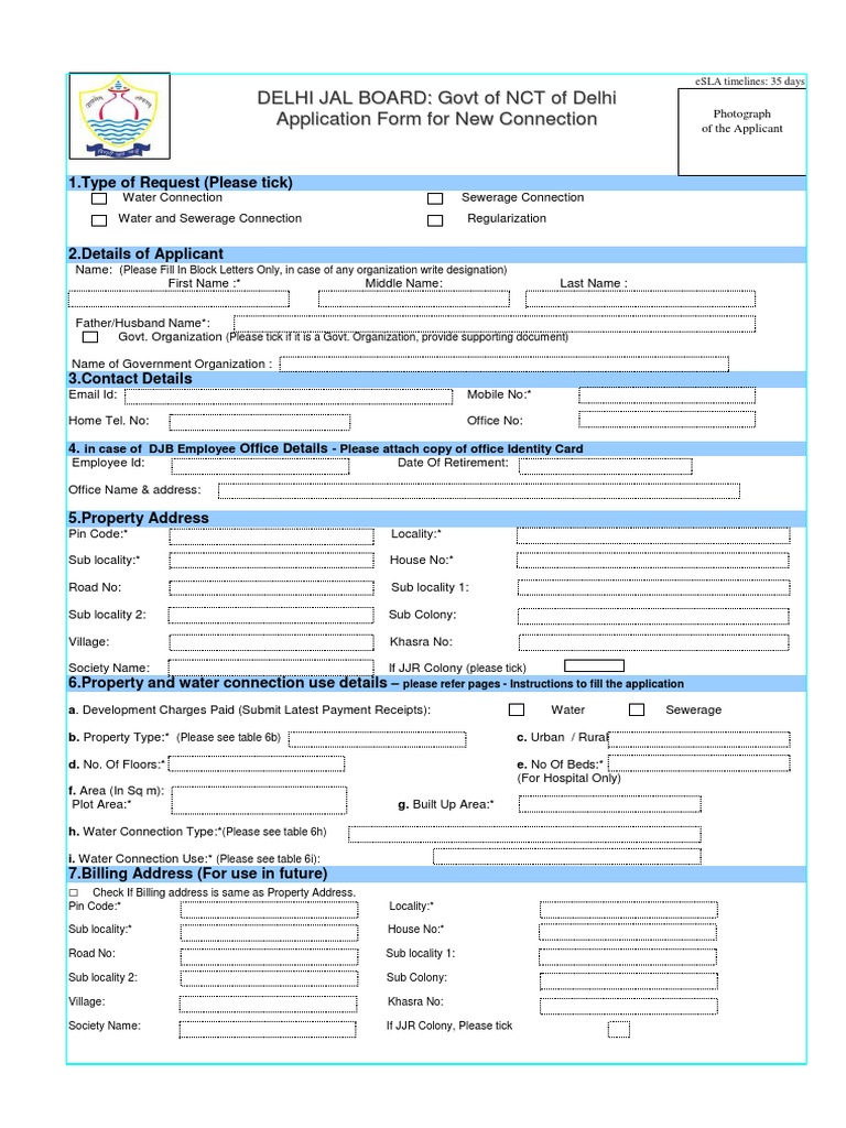 Water Connection+Form | PDF | Identity Document | Deed