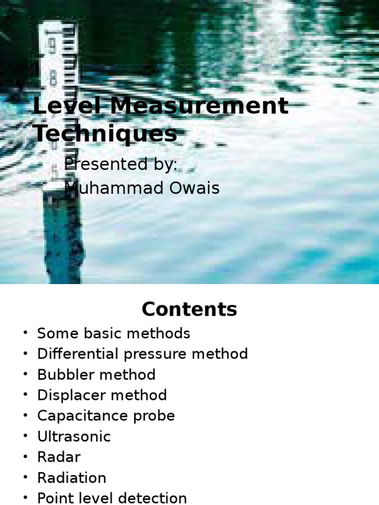 Level Measurement Techniques | PDF | Equipment | Physical Quantities