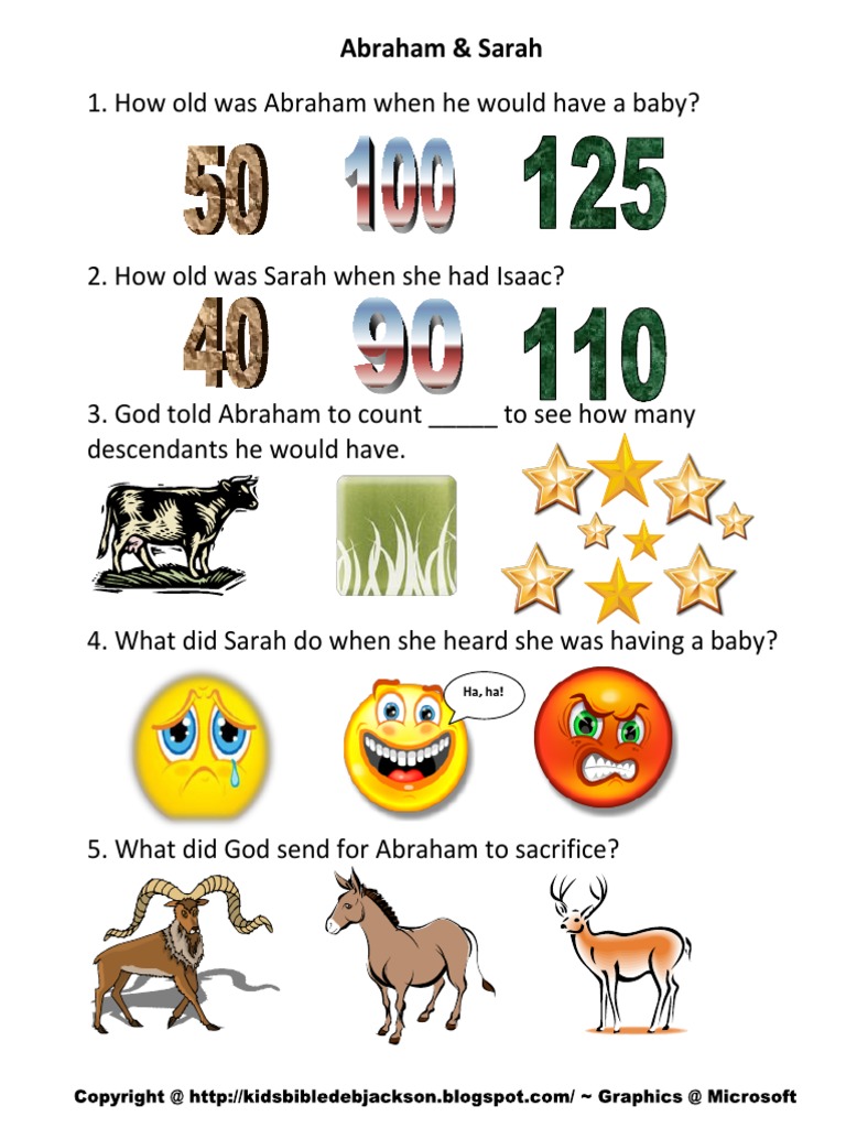 Abraham & Sarah Worksheet | PDF