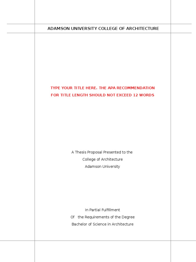AdU Thesis Format - Archi v2 | PDF | Design | Hypothesis