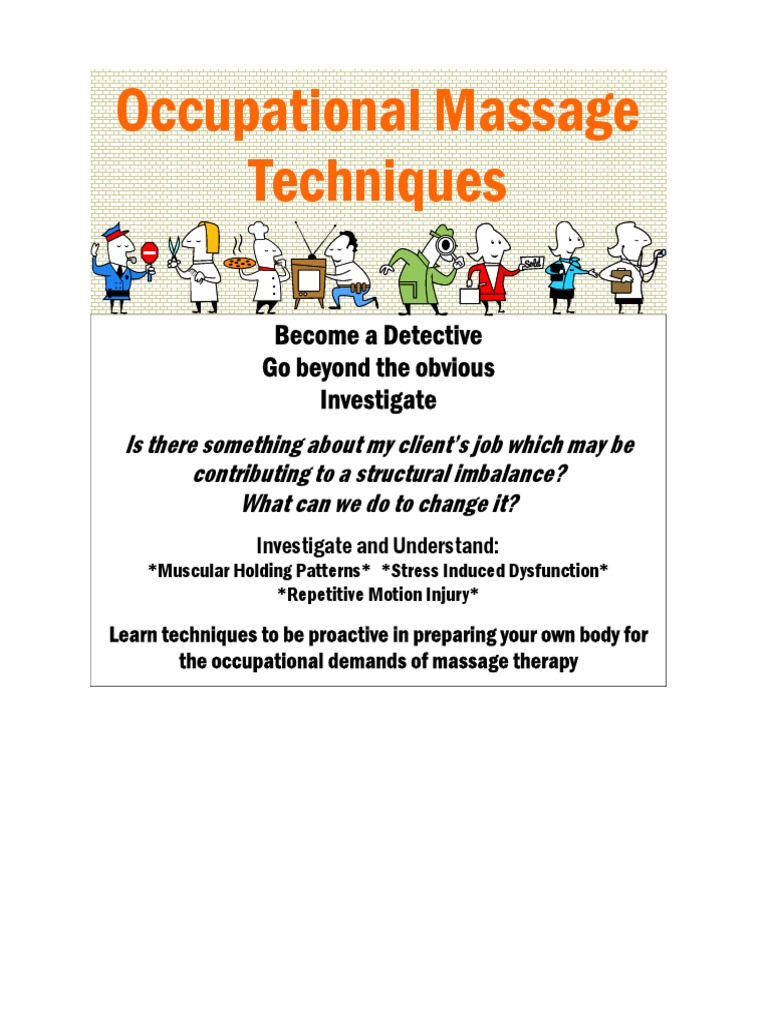 855 Occupatonal Massage Techniques | PDF | Occupational Therapy | Therapy