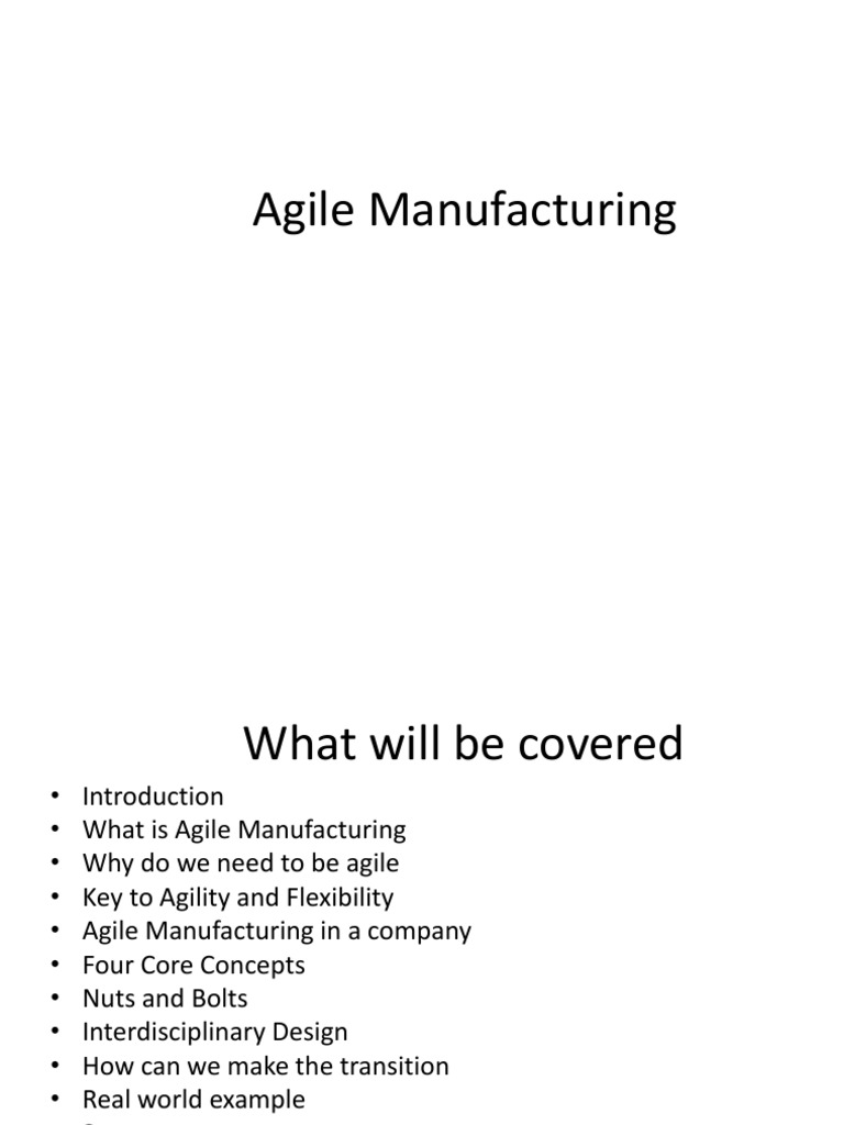 Agile Manufacturing PDF | PDF | Strategic Management | Agile Software ...