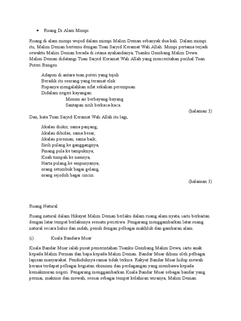 Hikayat Malim Deman | PDF