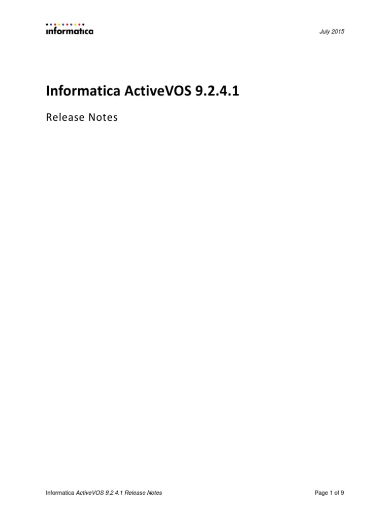 ActiveVOS 9241 ReleaseNotes en | PDF | Directory (Computing ...
