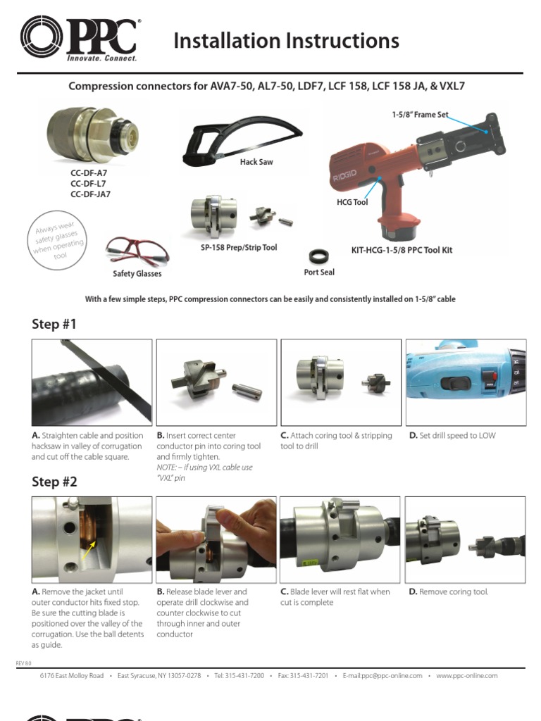 PPC 1 5-8 Install Inst | PDF | Electrical Connector | Equipment