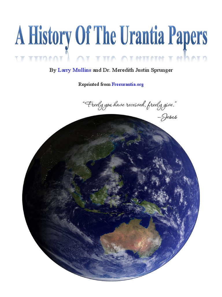 A History Of The Urantia Papers Pdf Mediumship Parapsychology