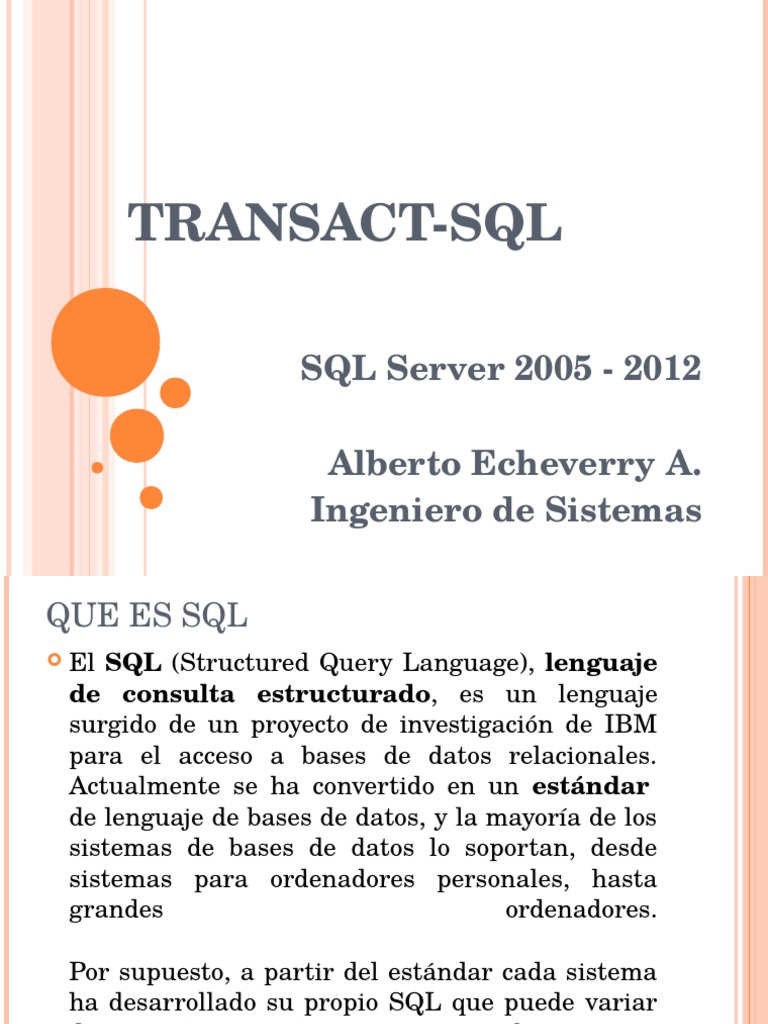 Transac SQL | PDF | SQL | Tabla (base de datos)