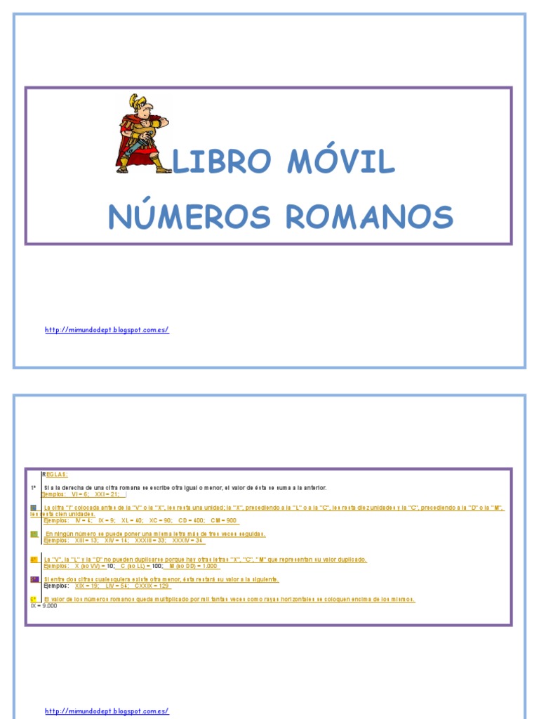 Libro Móvil Numeros Romanos | PDF