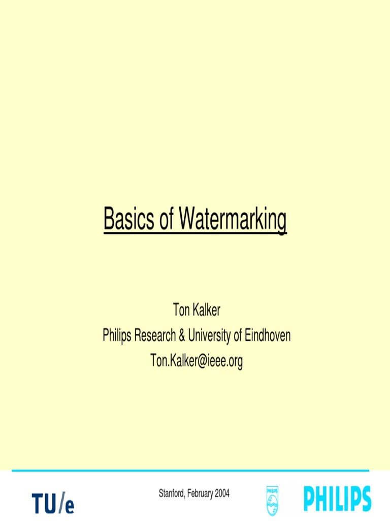 Watermarking Techniques Overview | PDF | Telecommunications Engineering ...