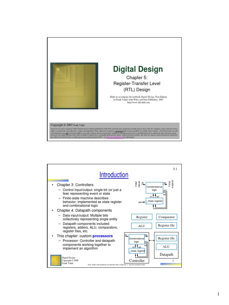 RTL Design FSM With Datapath | PDF | Read Only Memory | Dynamic Random ...