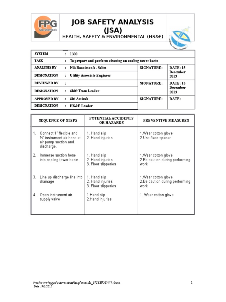 JSA CW Cleaning | PDF