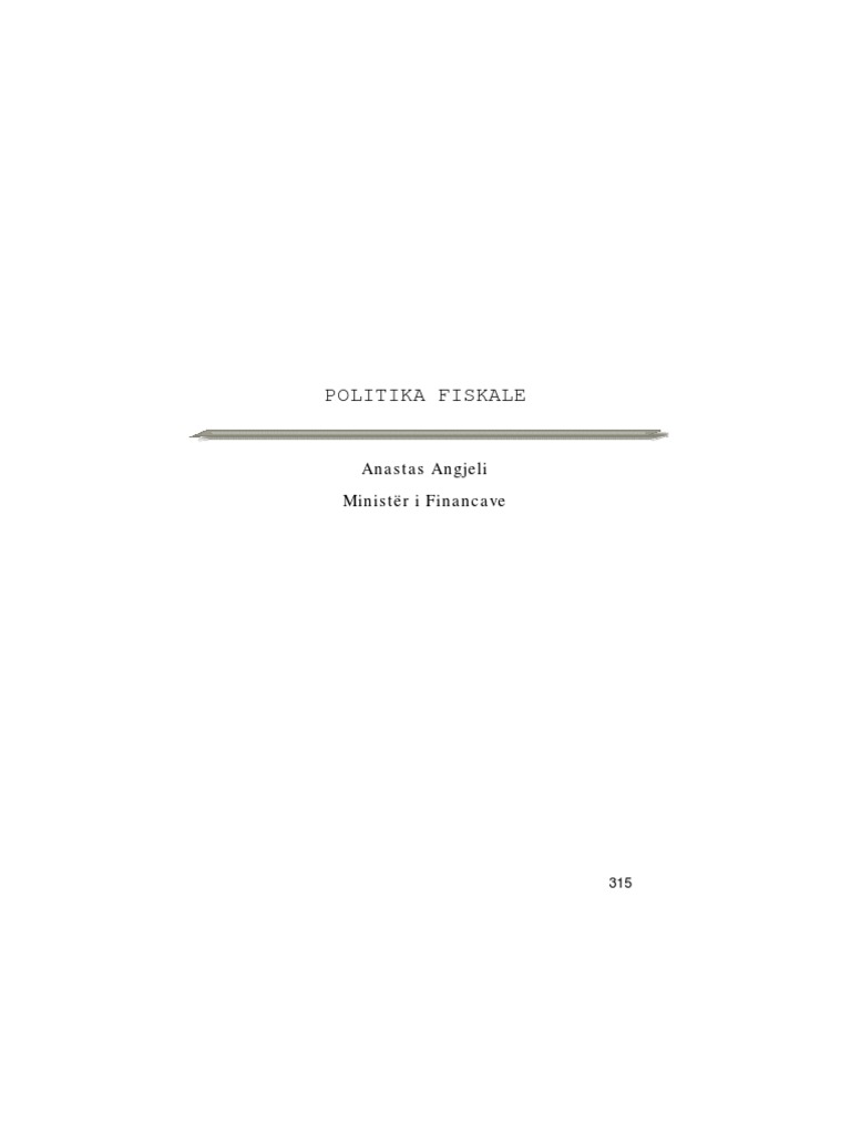 Politika Fiskale | PDF